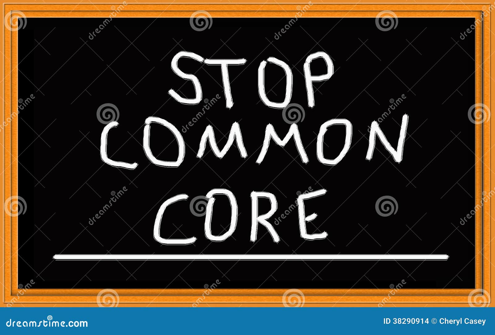 Stop Common Core on Chalkboard Stock Illustration - Illustration of educate, core: 38290914