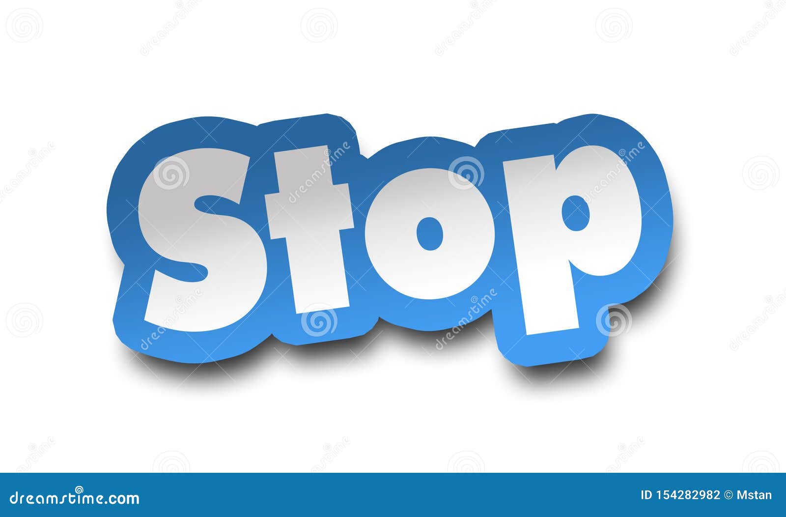 Stop Concept 3d Illustration Isolated Stock Illustration - Illustration ...