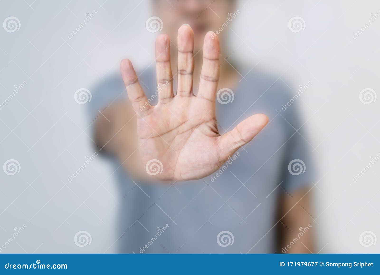 Stop Concept Man Showing Hand Making Stock Image - Image of gesturing ...