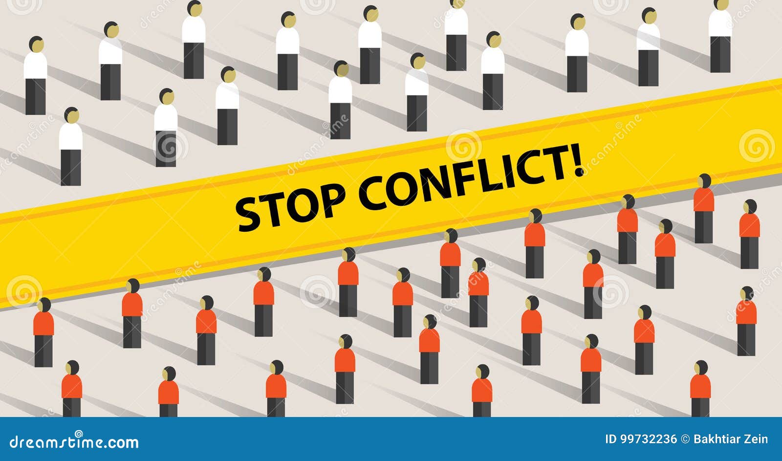 Stop Conflict of Two Crowd Mediation Problem Fight Group of People ...