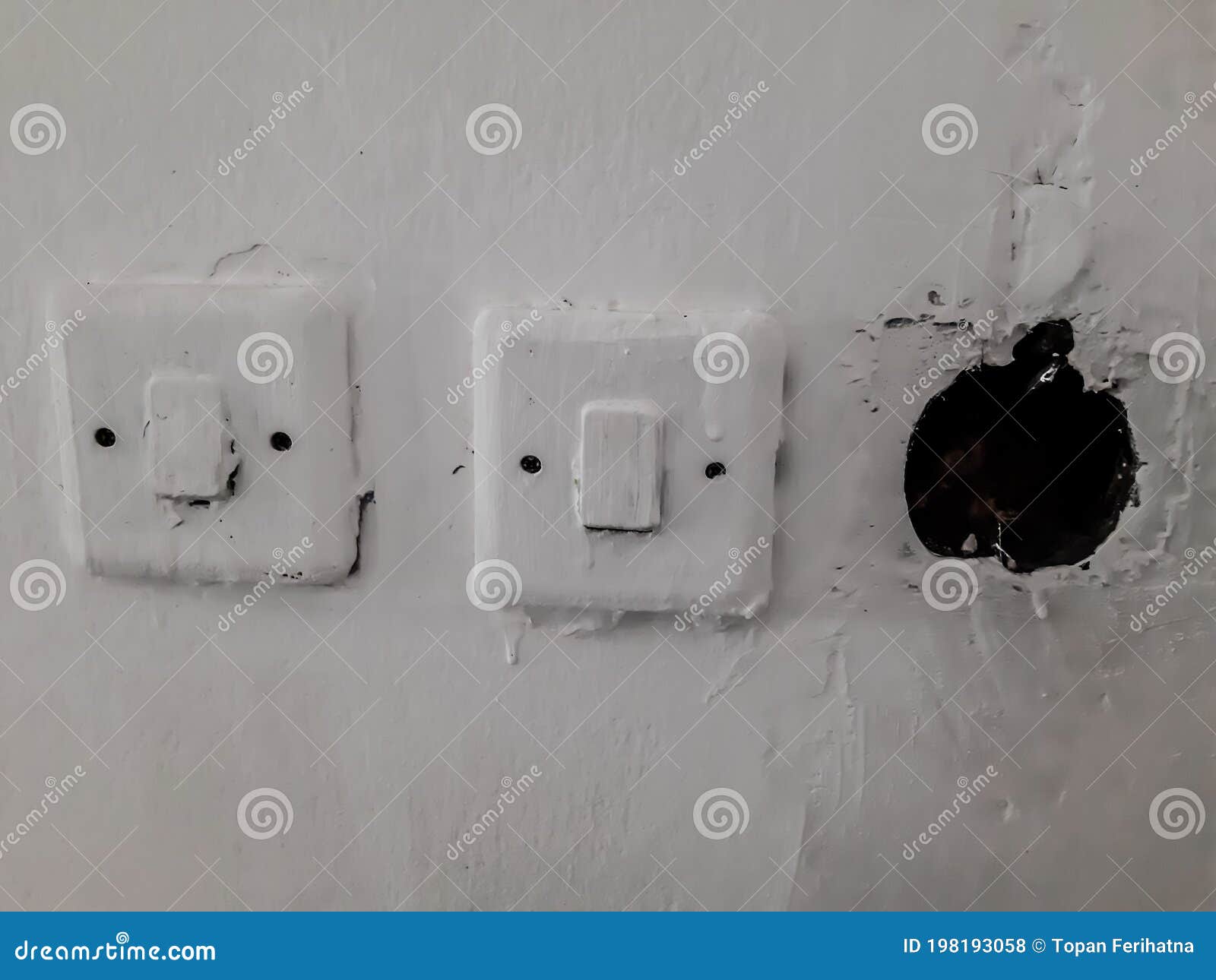 Stop Contact Electrical on the Wall Stock Photo - Image of contact ...