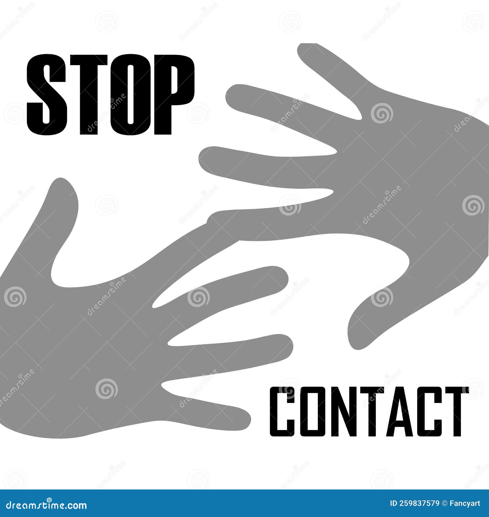 Stop Contact Infectious Virus Pandemic Symbol Stock Vector ...