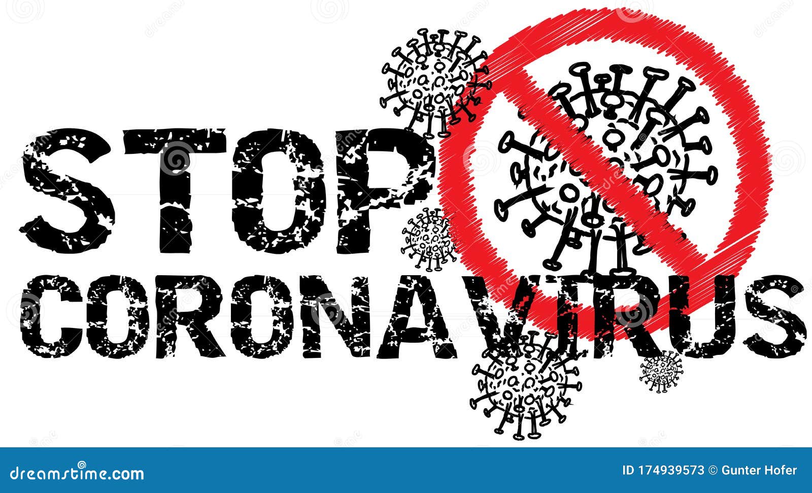 Stop Covid-19 Coronavirus Graphic Stock Vector - Illustration of ...