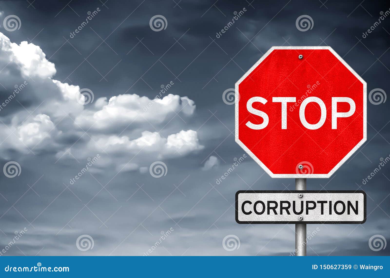 Stop Corruption Road Sign Message Stock Image - Image of venality ... Stop Corruption Road Sign Message Stock Image - Image of venality ...