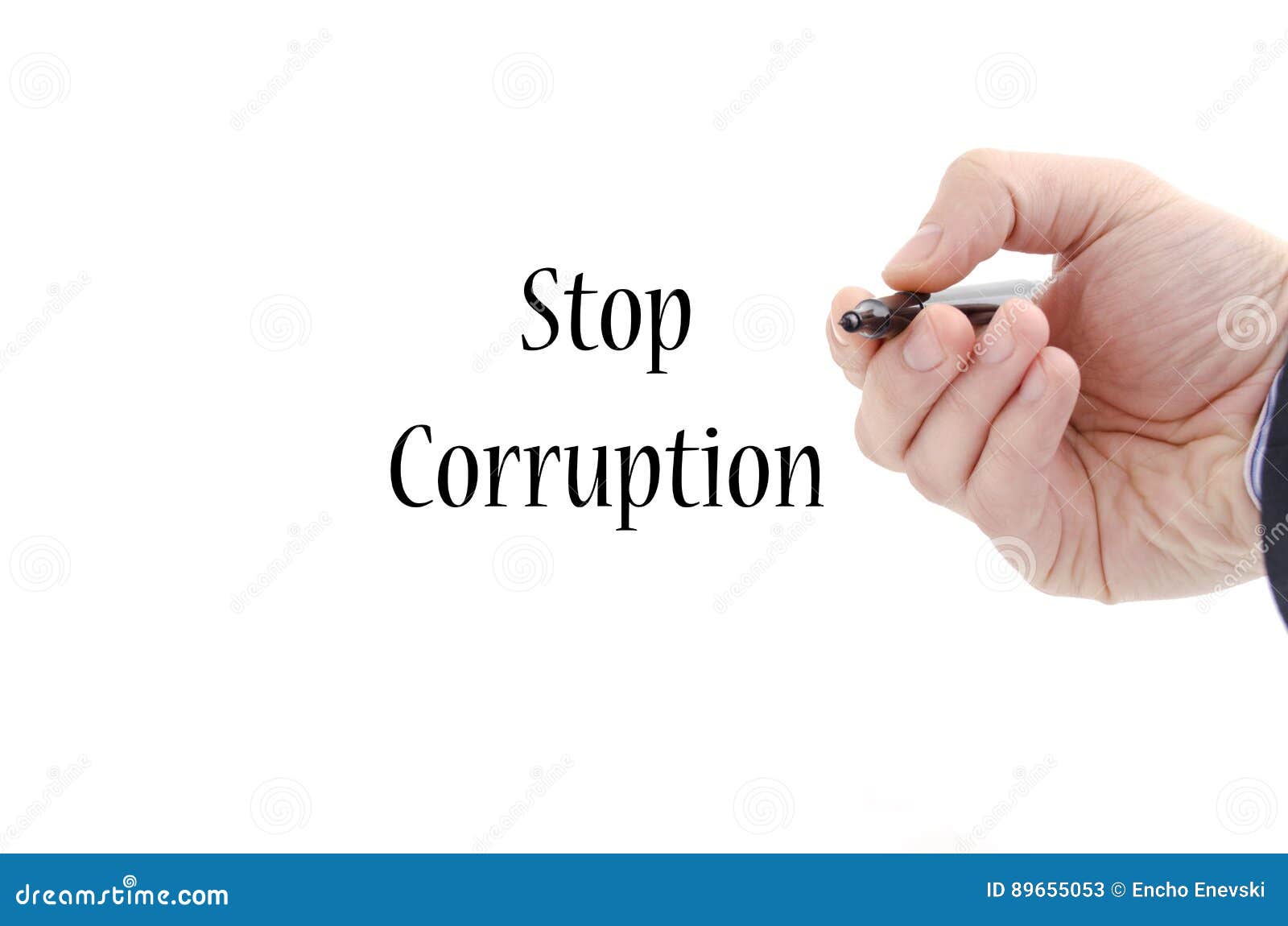 Stop Corruption Text Concept Stock Image - Image of politician ...