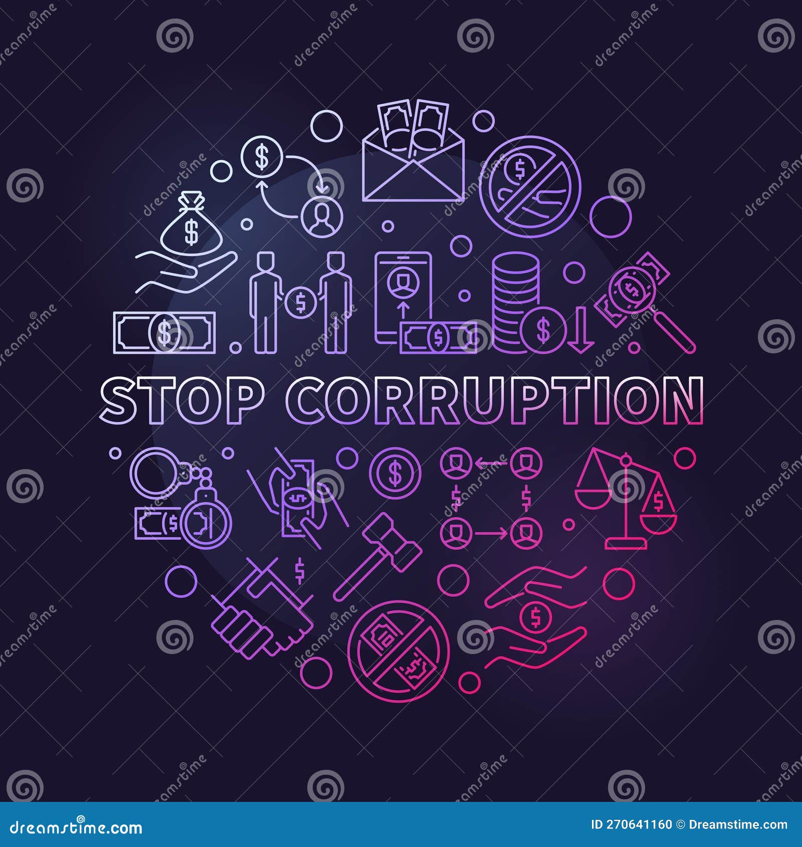 Corruption Vector Illustration. Flat Tiny Persons | CartoonDealer.com ...