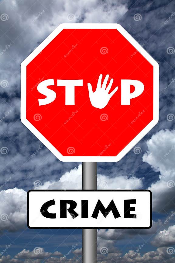 Stop crime stock illustration. Illustration of group - 35235429