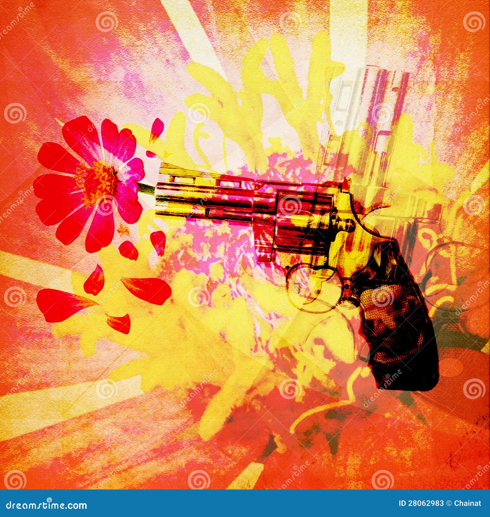 Stop Crime Concept stock illustration. Illustration of handgun - 28062983