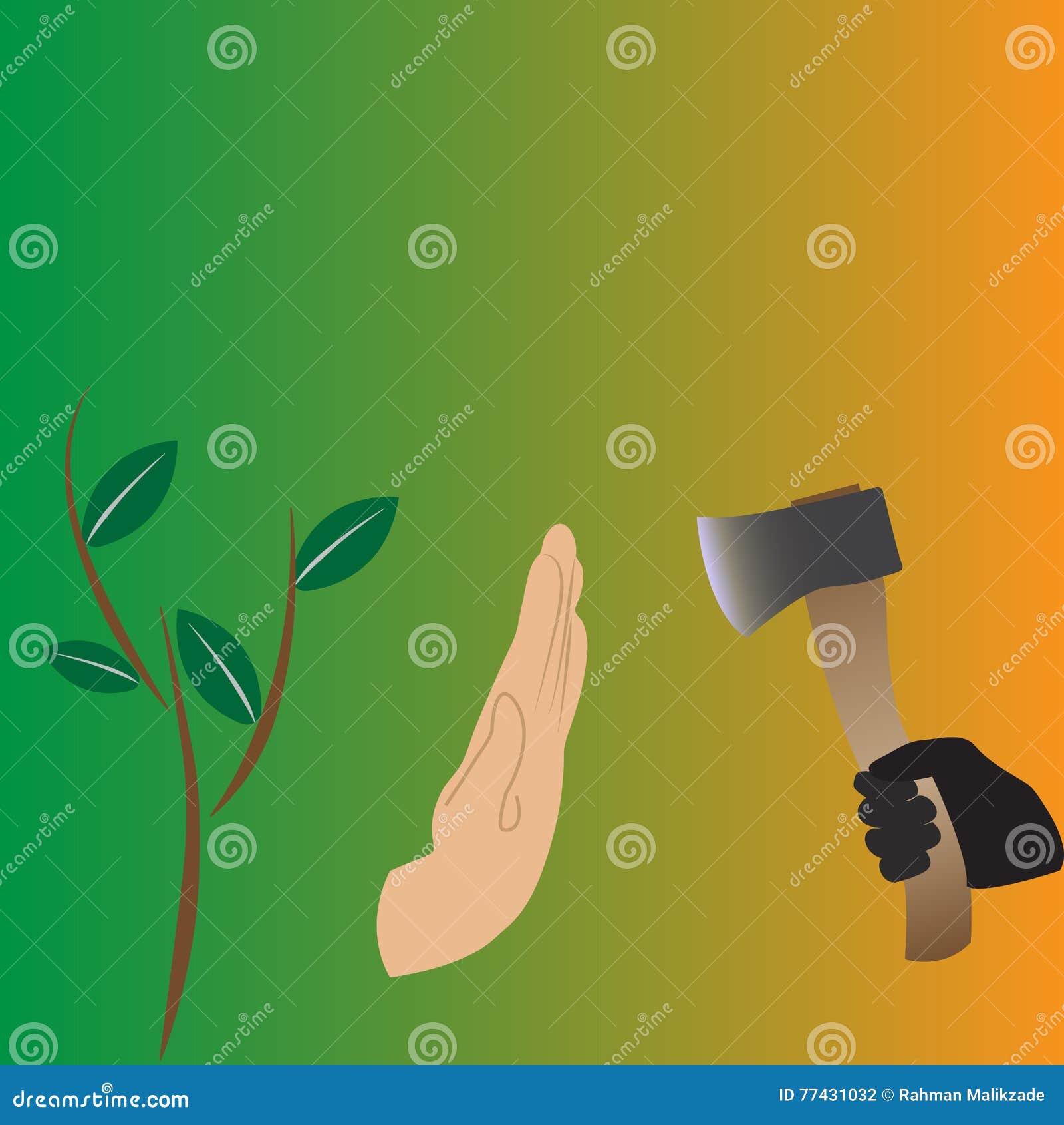Stop Cutting Down Live Trees. Protect Nature Stock Illustration ... Stop Cutting Down Live Trees. Protect Nature Stock Illustration ...