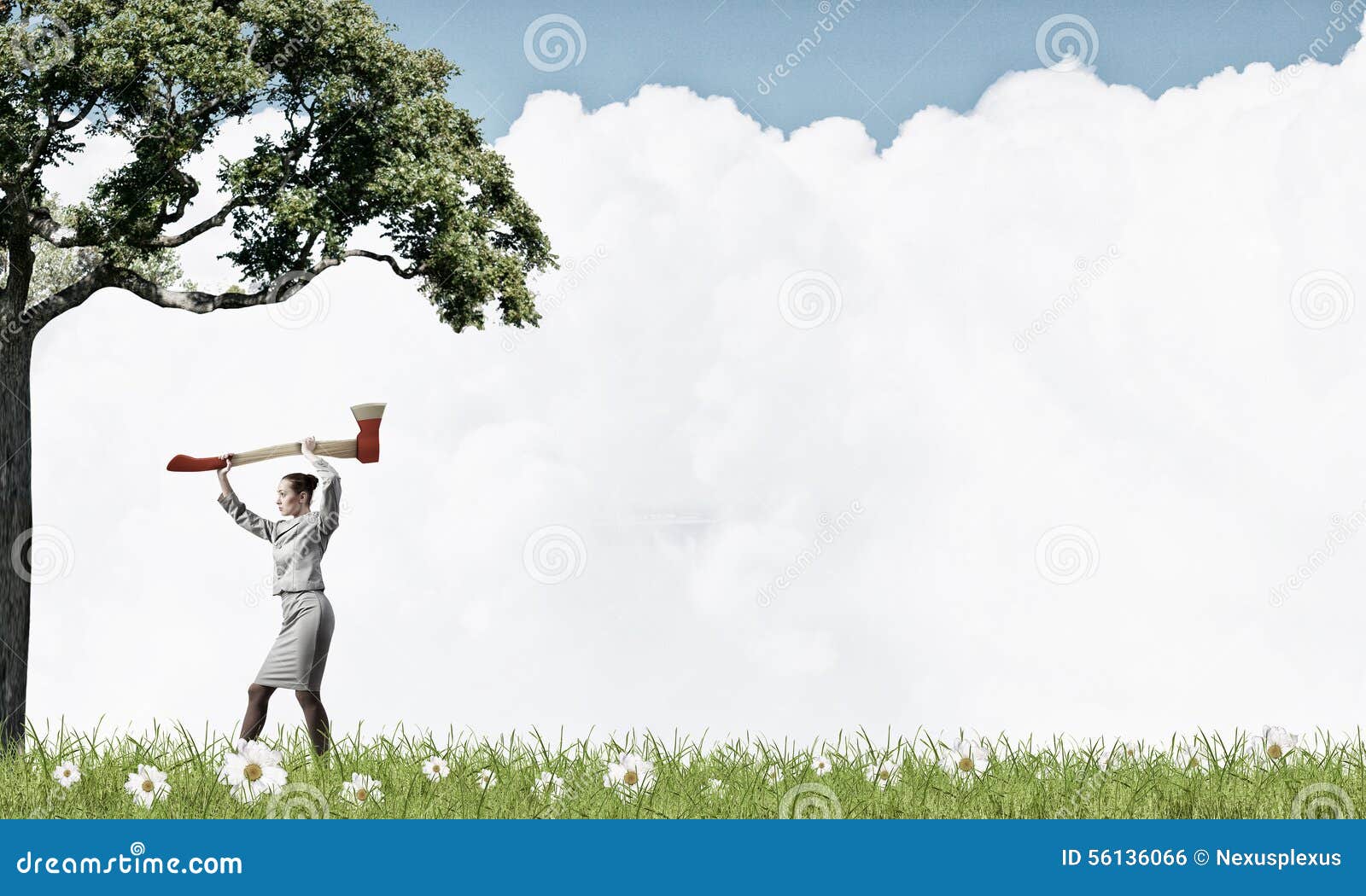 Stop cutting trees stock photo. Image of grow, greenery - 56136066