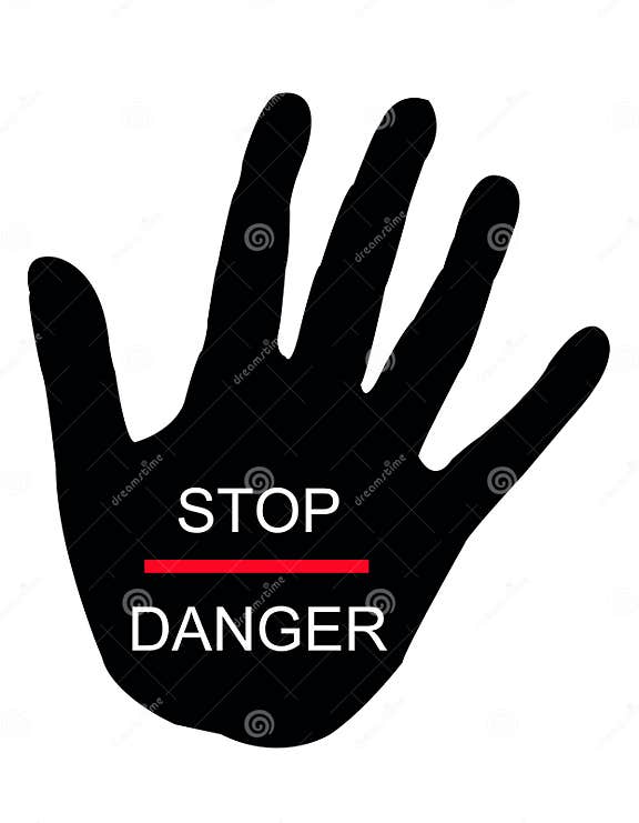 Stop danger stock illustration. Illustration of exit - 15761720