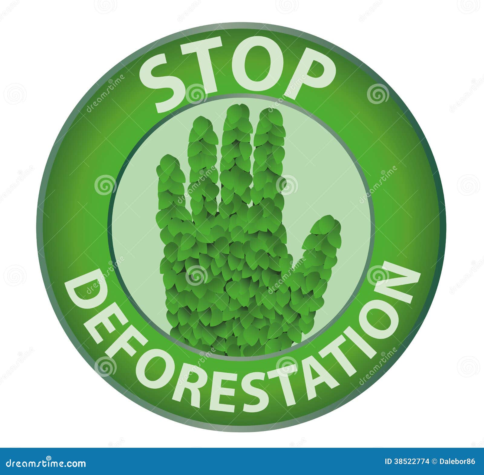 Stop deforestation stock vector. Illustration of deforestation - 38522774