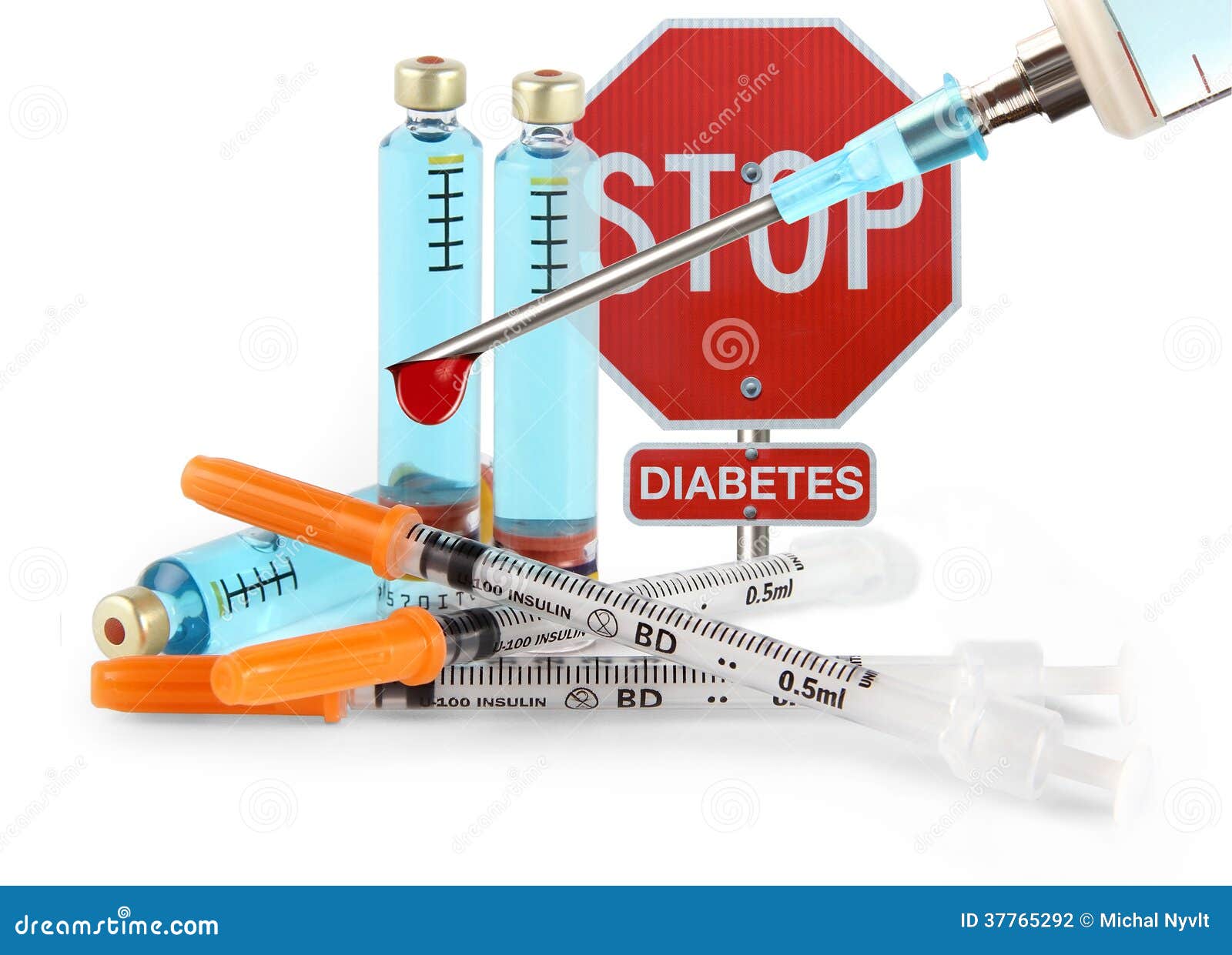 Stop Diabetes Sign On A White Paper Sheet With Sugar Cubes On Wooden ...