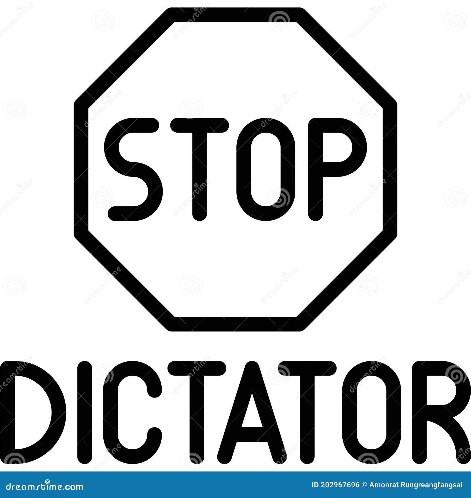 Stop Dictator Icon, Protest Related Vector Stock Vector - Illustration ...