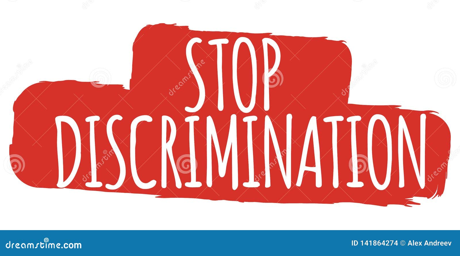 Stop Discrimination Banner. Gender Equality Label and Logo Stock Vector ...