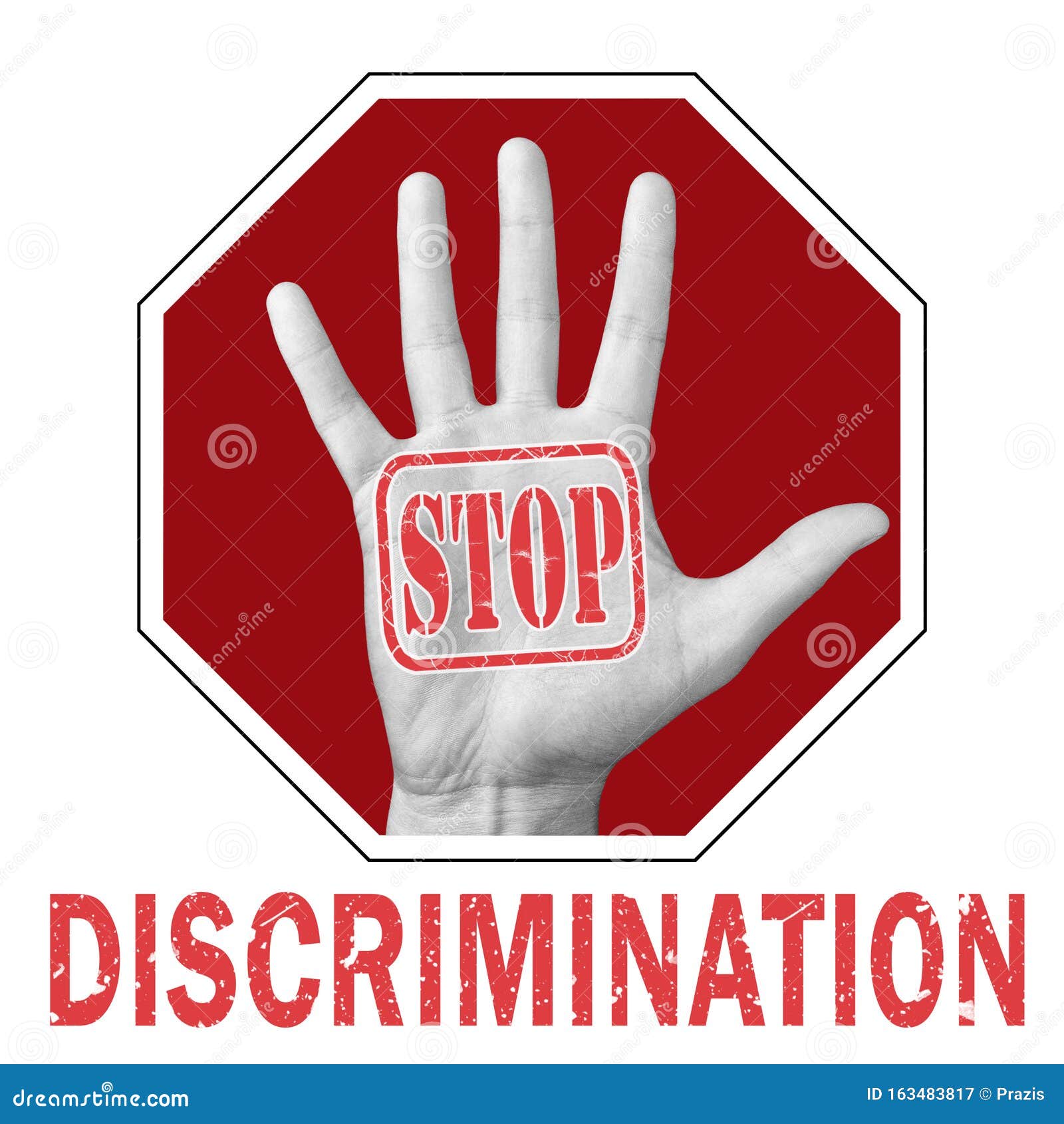 Stop, Age Discrimination Road Sign. Royalty-Free Cartoon ...