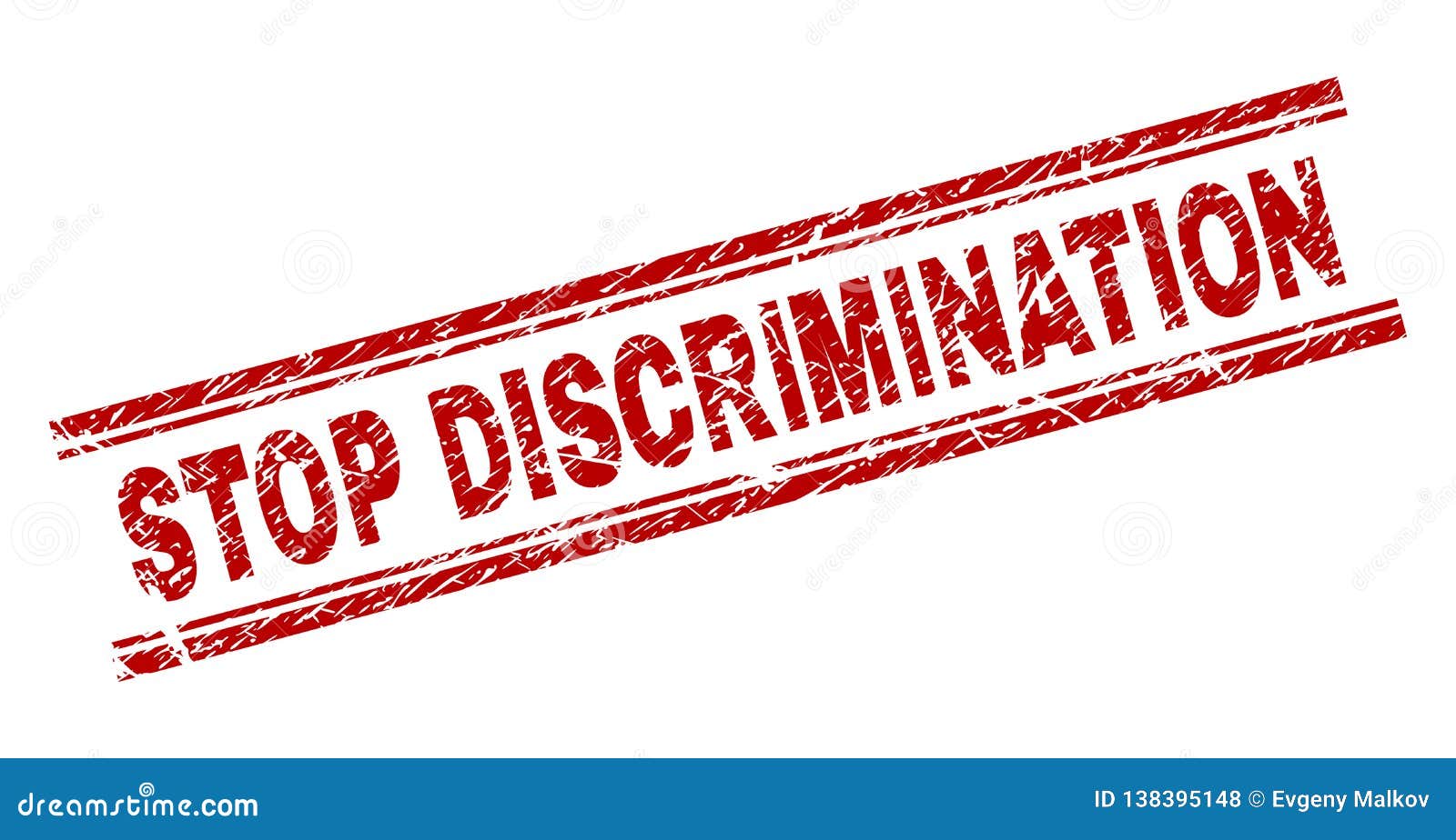 Scratched Textured STOP DISCRIMINATION Stamp Seal Stock Vector ...