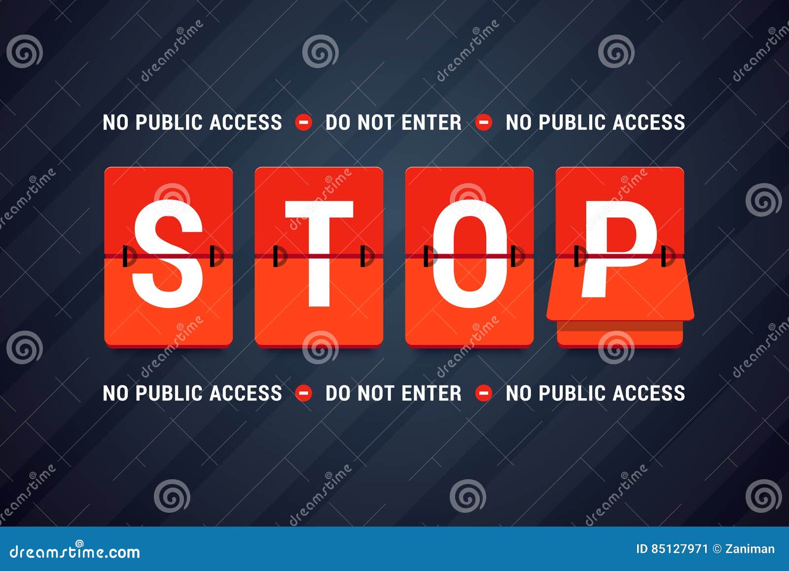 Stop, Do Not Enter, No Public Access. Stock Vector - Illustration of ...