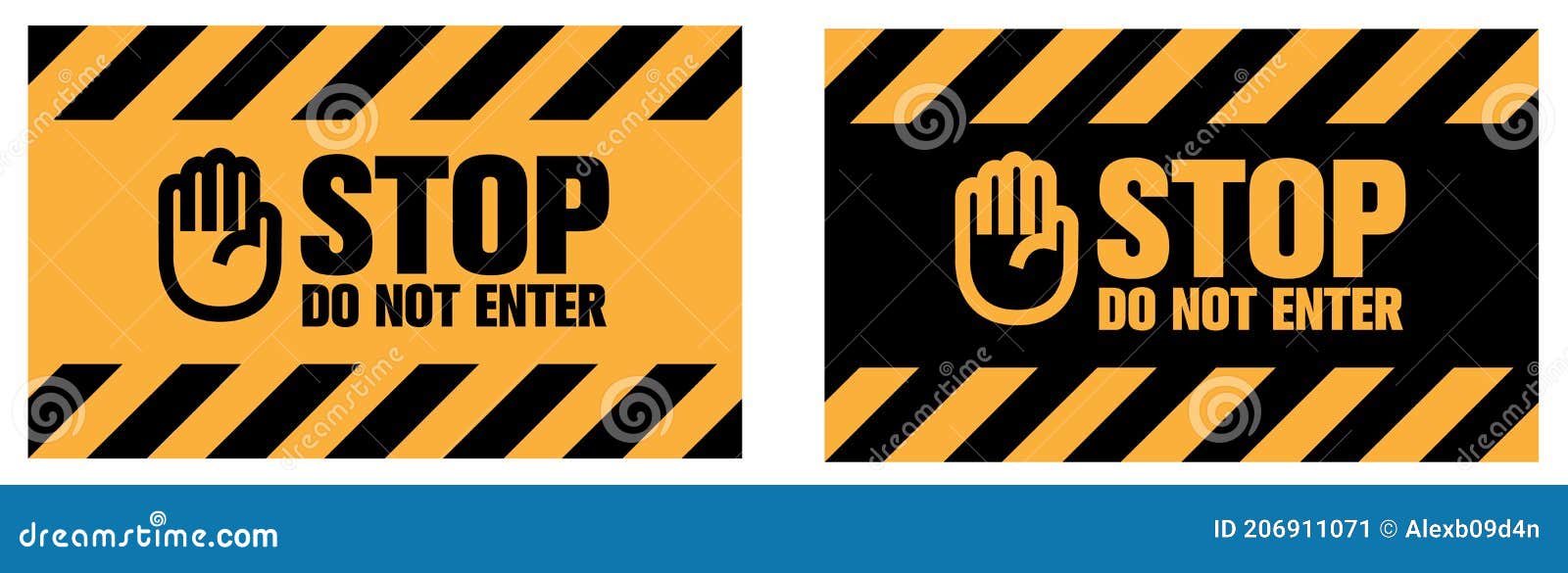 Stop, Do Not Enter Warning Sign Stock Vector - Illustration of icon ...