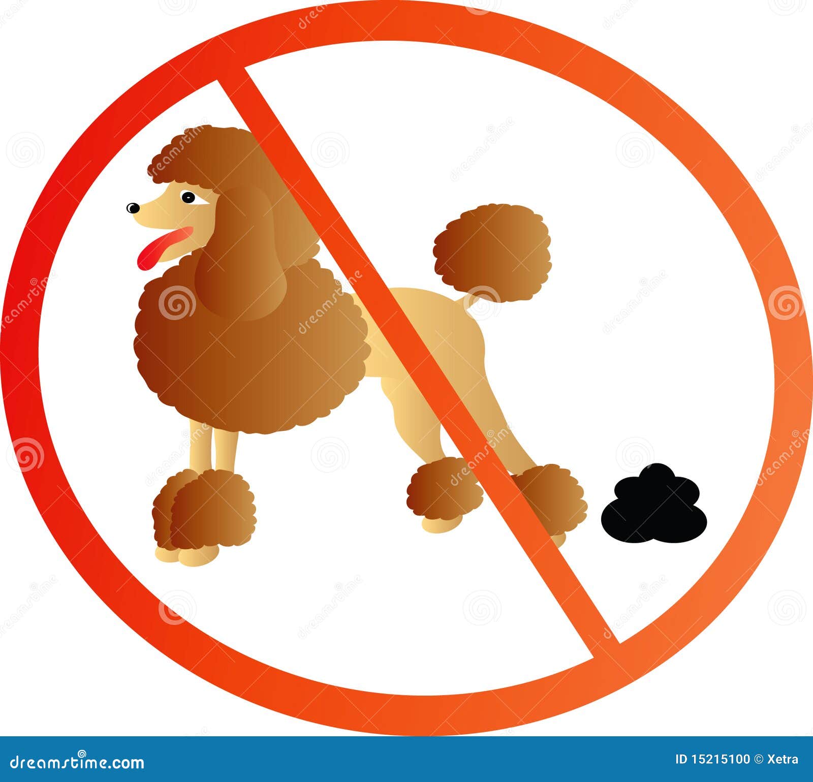 Stop dog stock vector. Illustration of close, poop, danger - 15215100