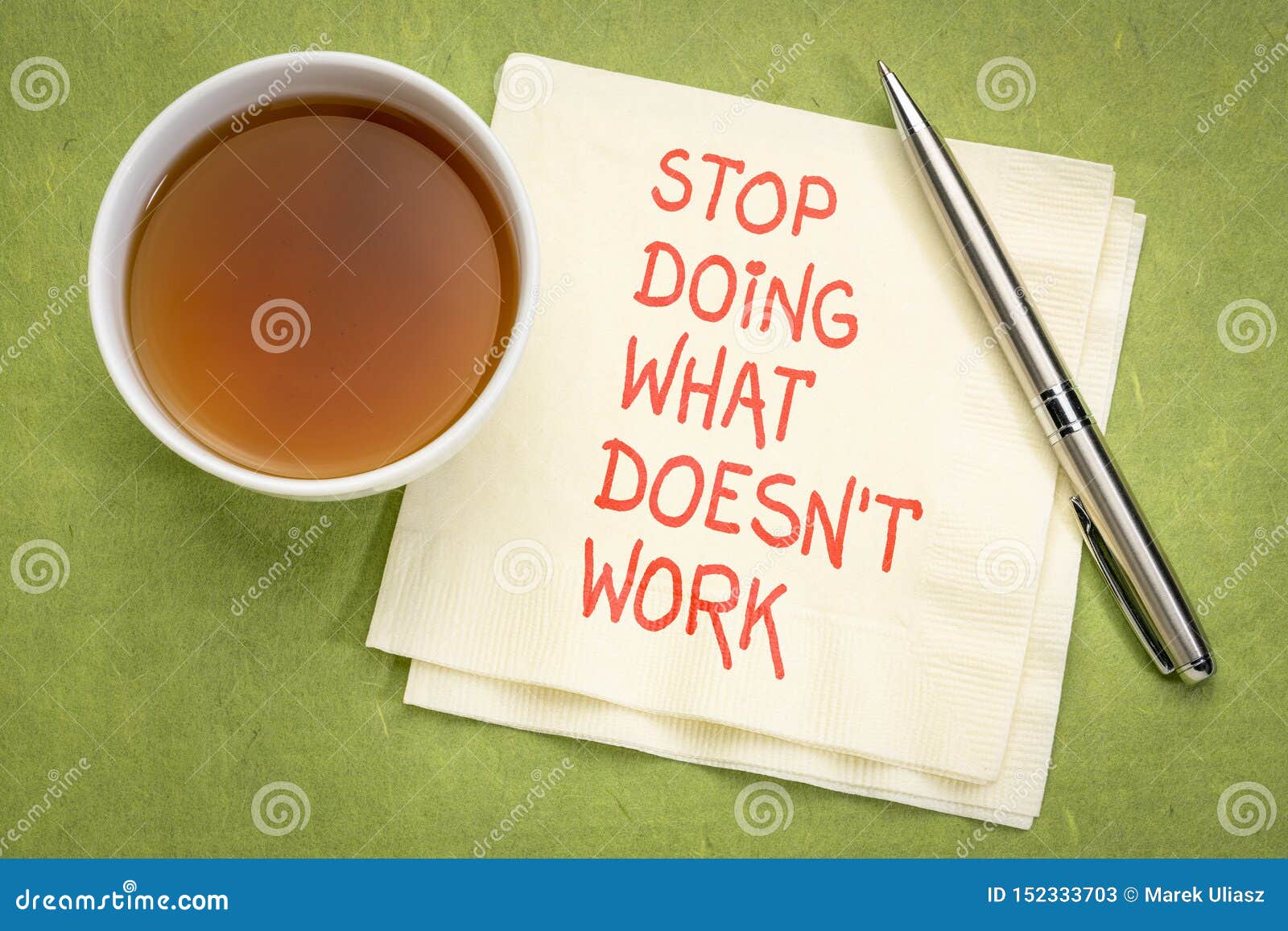 Stop Doing What Does Not Work Stock Image - Image of working, green ...
