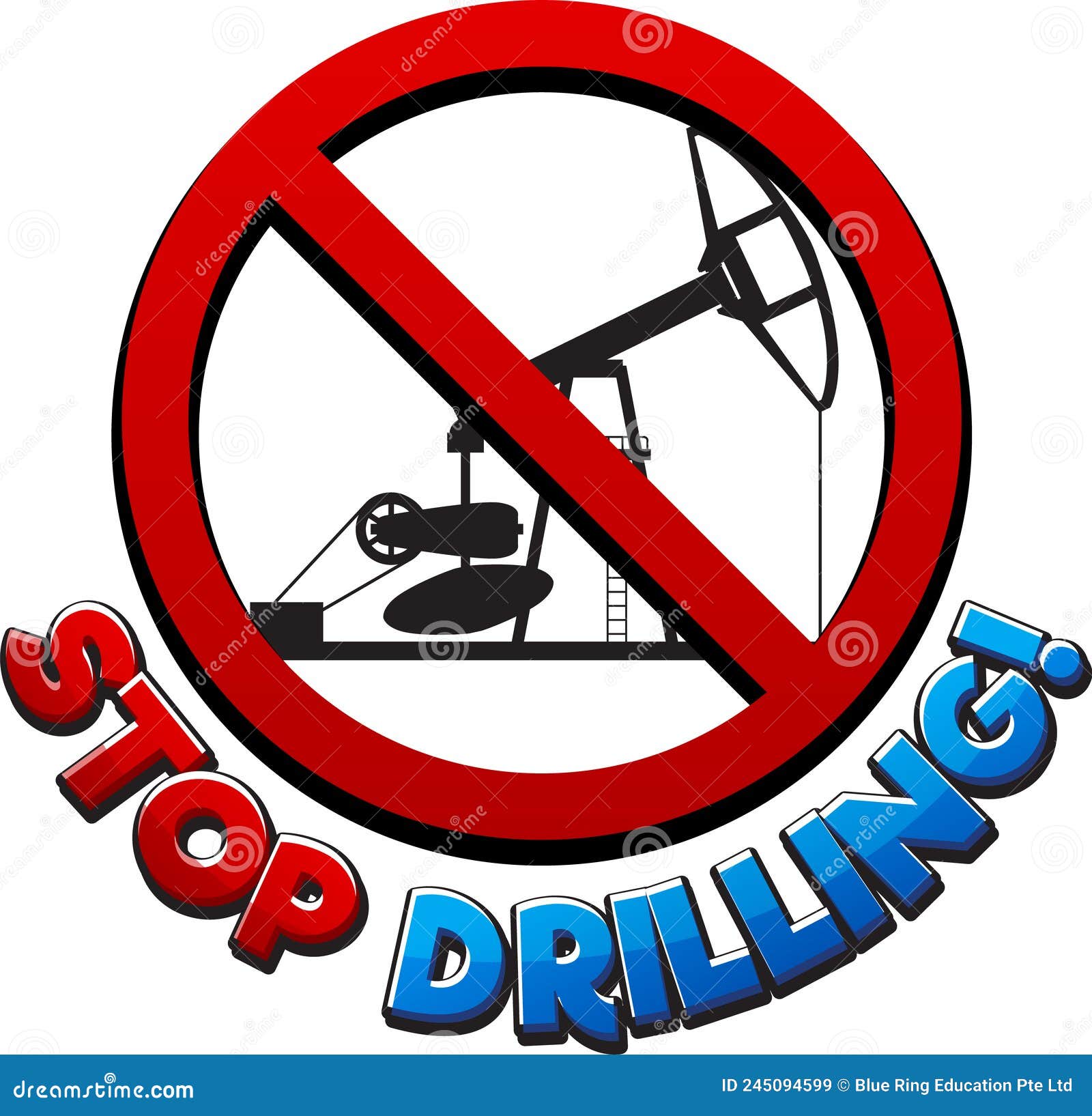 Stop Drilling Font Logo Design Stock Vector - Illustration of wording ...