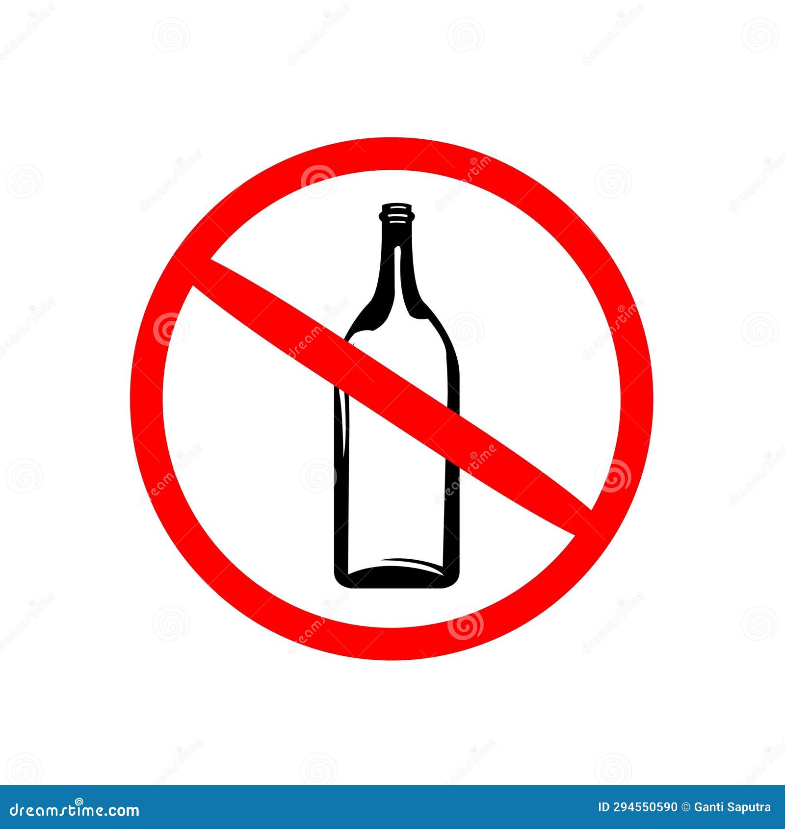Stop Drink Alcohol Sign Icon Vector Outline Illustration ...