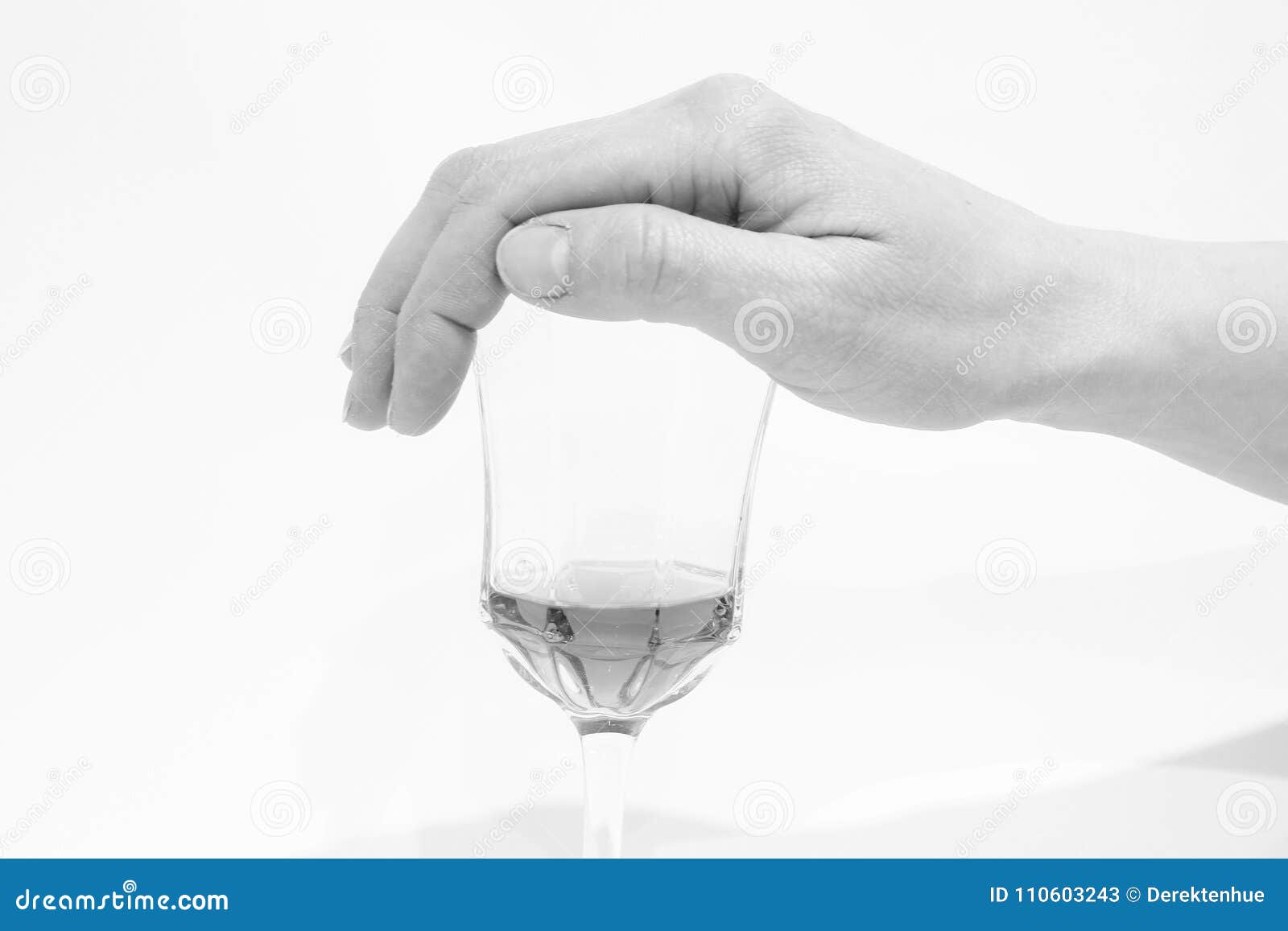 Stop Drinking with Hand Over Glass Stock Image - Image of drunk, drugs ...