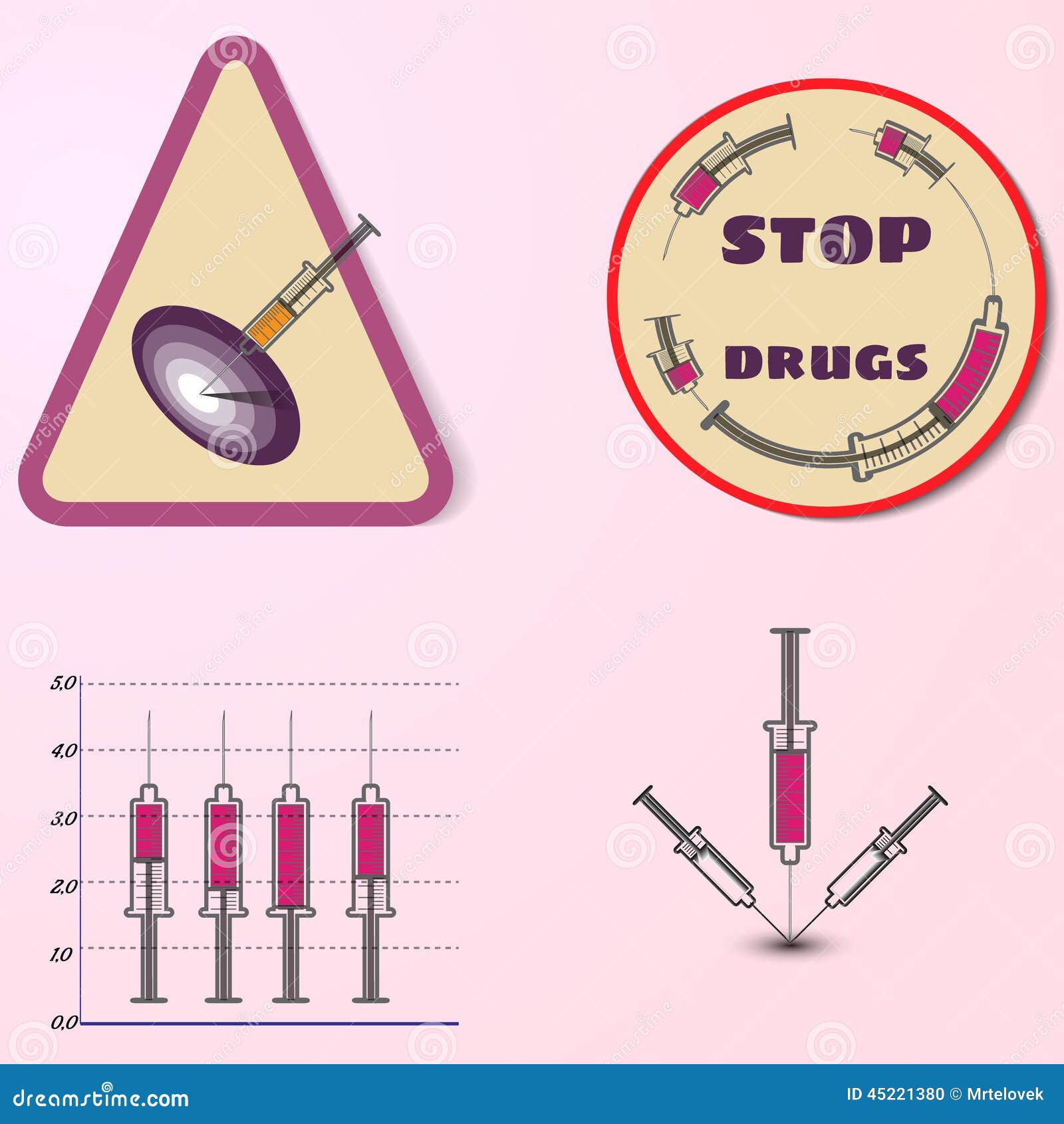 Stop Drugs, Vector Infosraphic Stock Vector - Illustration of area ...