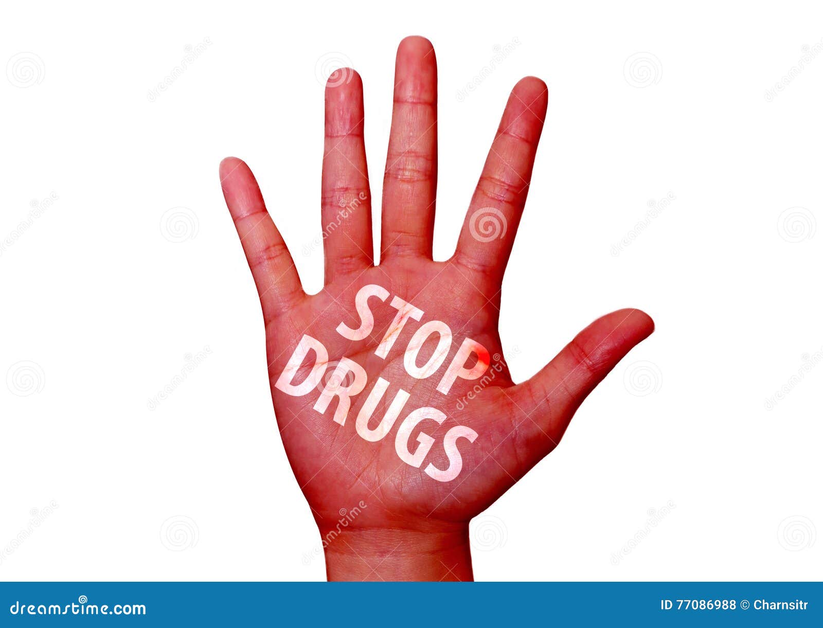 Stop Drugs Written on a Hand Stock Photo - Image of abuse, narcotic ...
