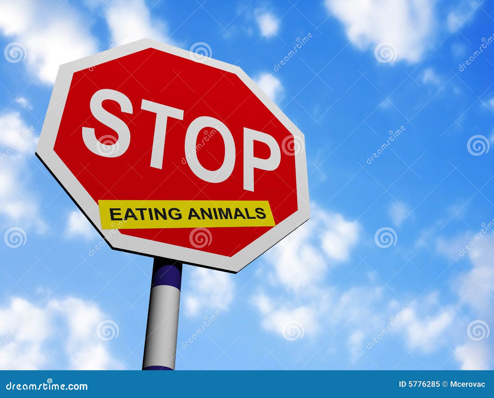 Stop eating animals stock illustration. Illustration of stop - 5776285