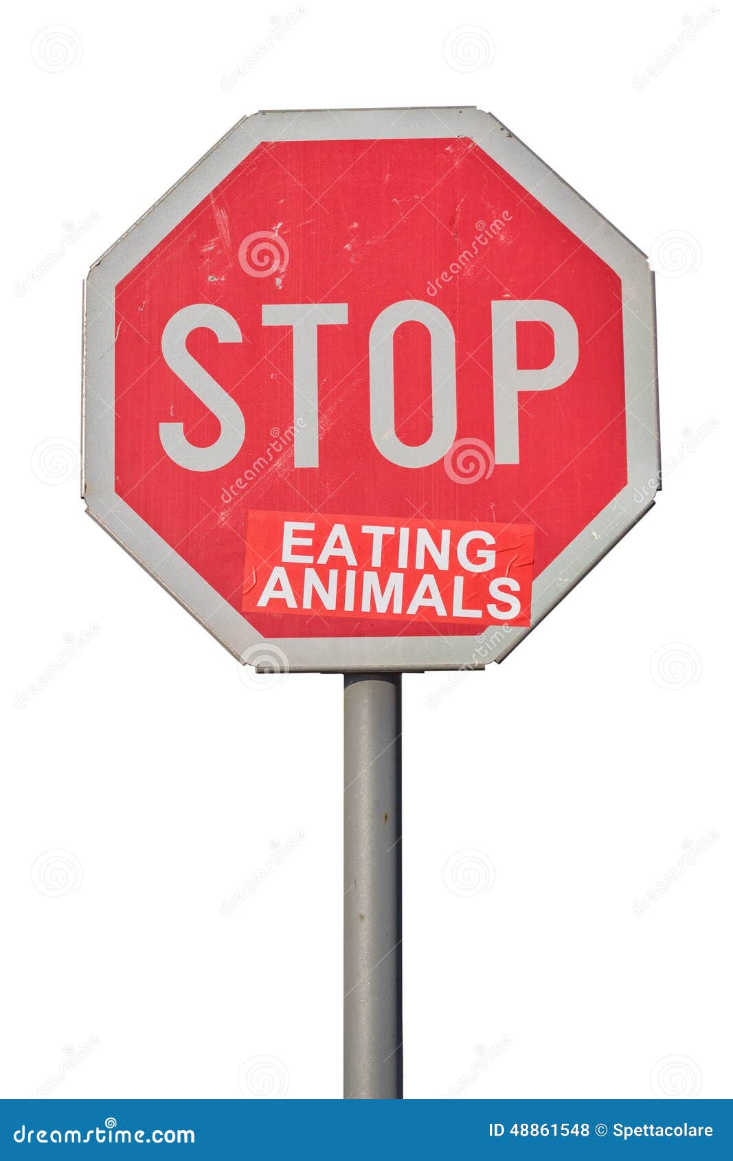 Stop eating animals sign stock photo. Image of stop, danger - 48861548