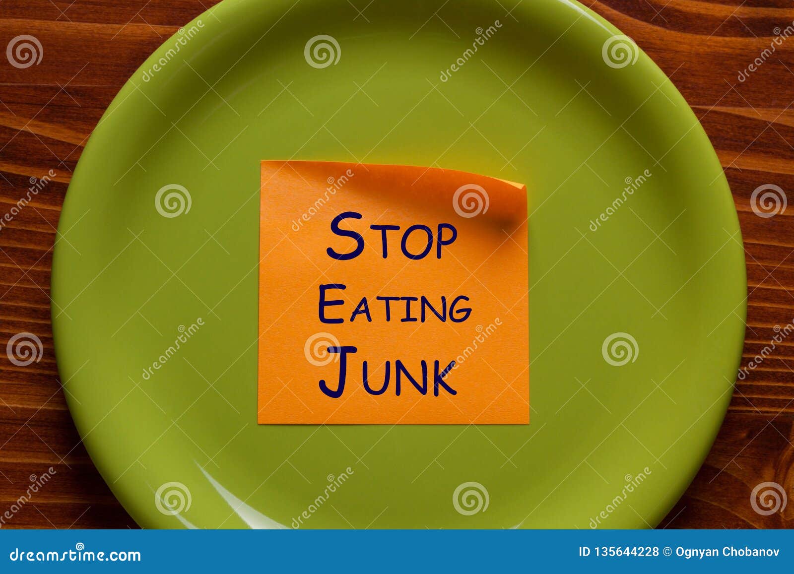 Stop Eating Junk stock photo. Image of fried, meal, overweight - 135644228