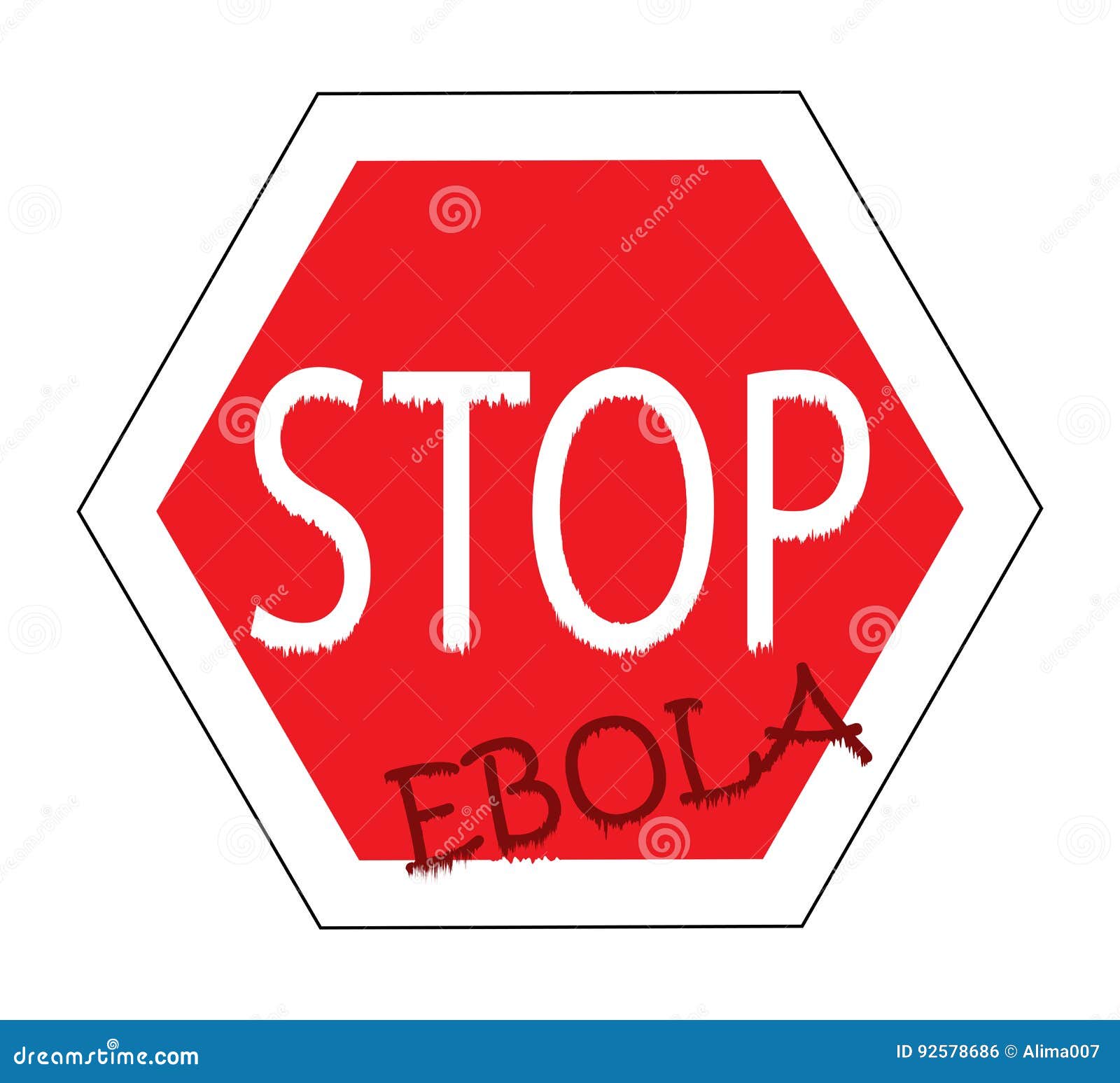 Stop ebola, road sign stock vector. Illustration of danger - 92578686