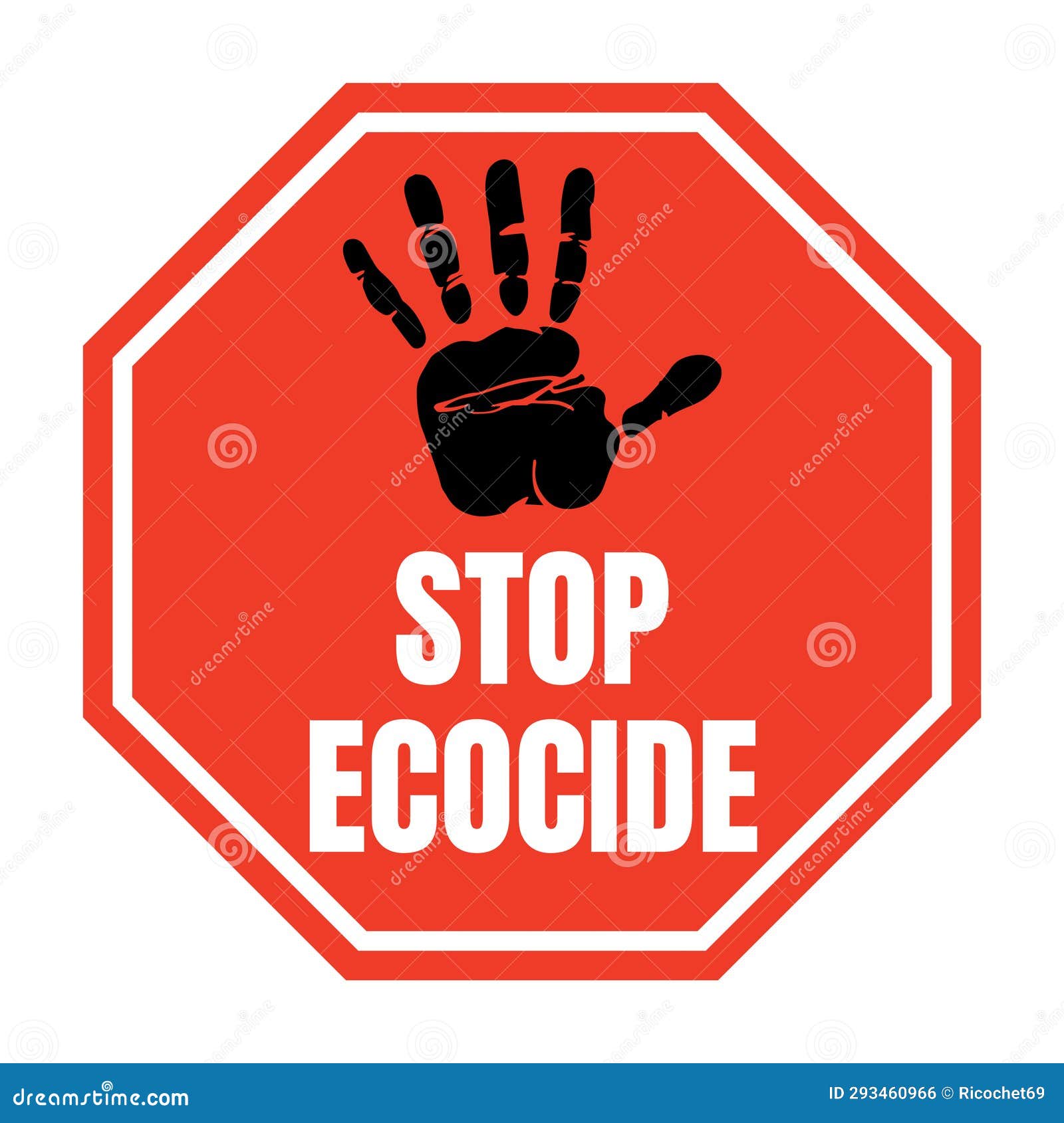 Stop ecocide symbol icon stock illustration. Illustration of stamp ...