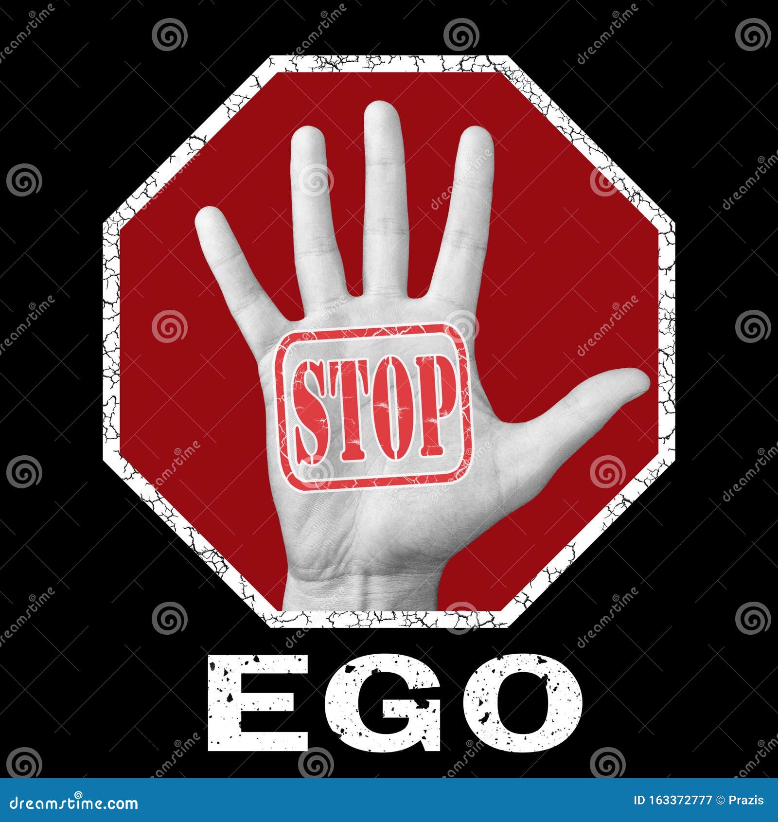 Stop Egoism Icon. Vector. No Egoism Sign. Prohibition Sign. No Egoism ...