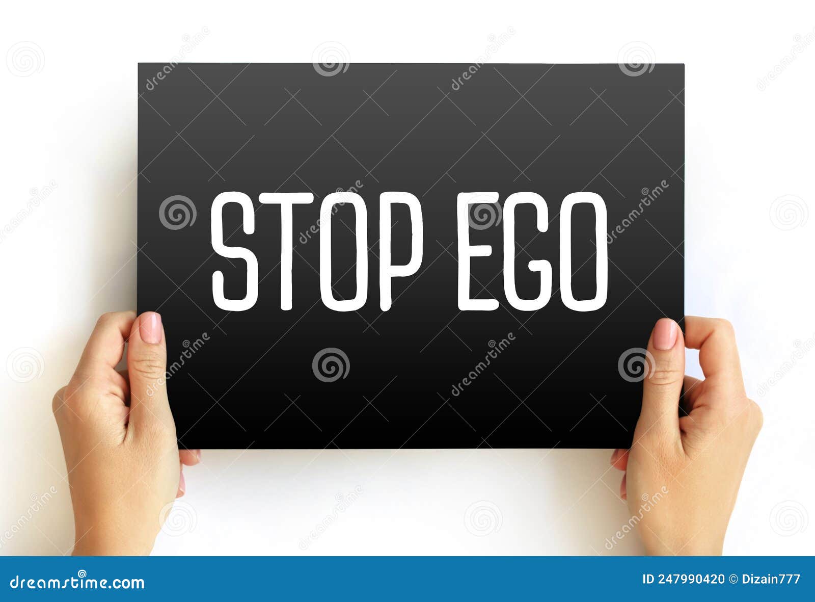 Stop Ego Text on Card, Concept Background Stock Photo - Image of ...