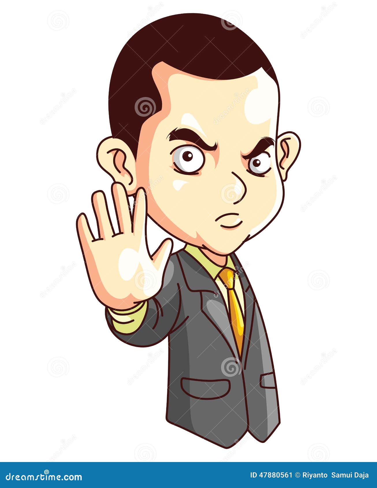 Stop Employee stock vector. Illustration of manager, stop - 47880561