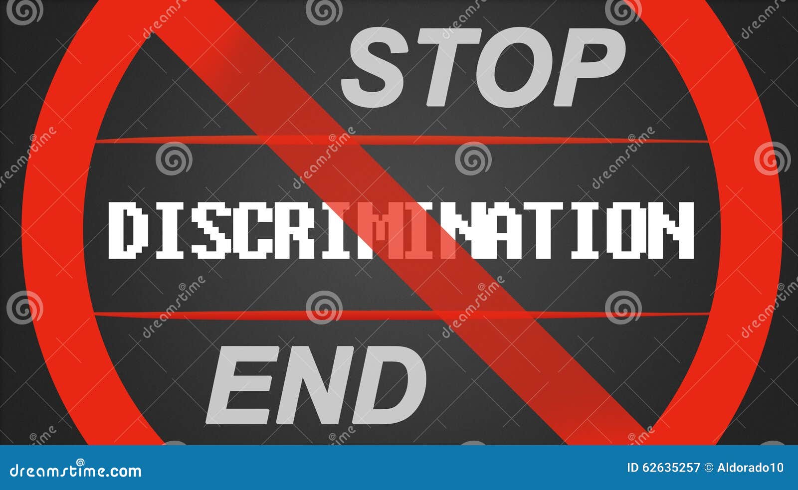 Stop / End Discrimination stock illustration. Illustration of equal ...