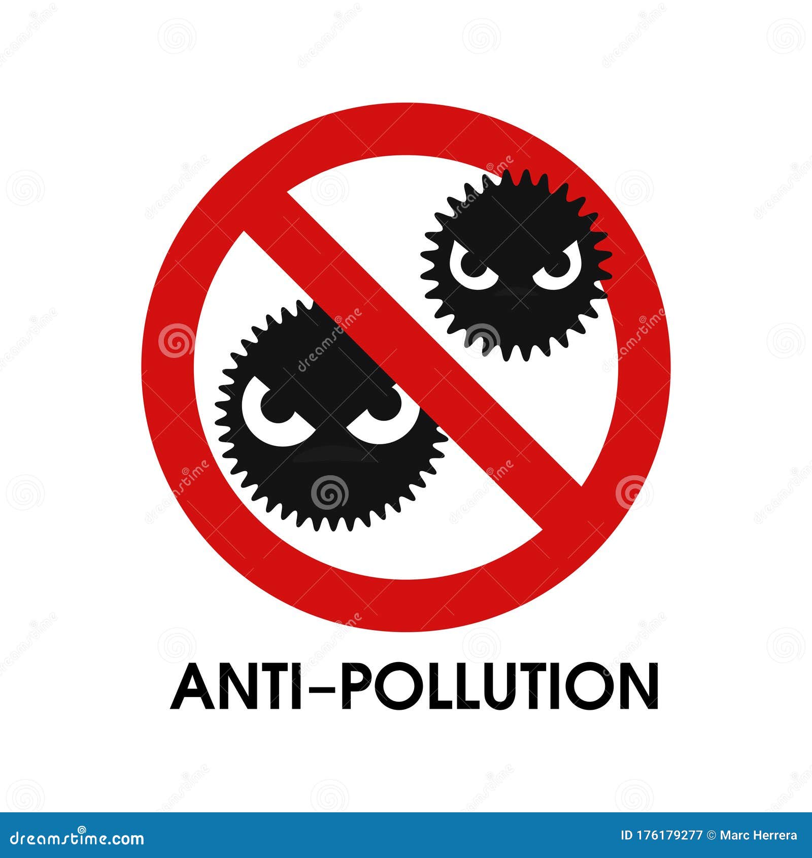 Stop Environment Pollution Sign Design Stock Illustration ...