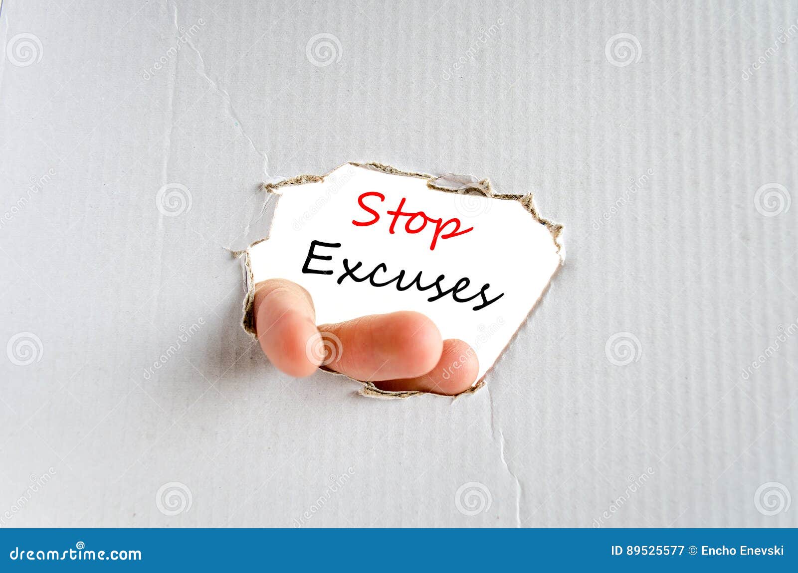 Stop excuses text concept stock image. Image of failure - 89525577