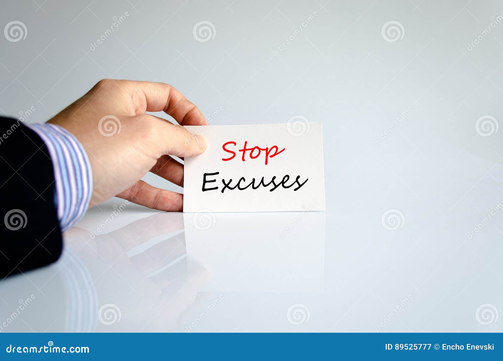 Stop excuses text concept stock image. Image of excuses - 89525777