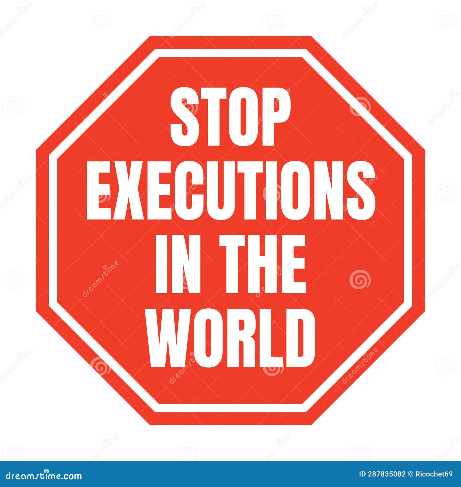 Stop Executions in the World Symbol Icon Stock Illustration ...