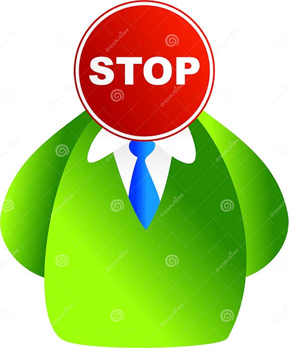 Stop face stock illustration. Illustration of communications - 526030