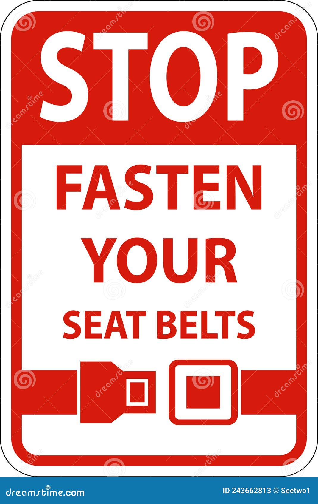 Fasten Your Seat Belt - Social Typography Poster. Vector Creative ...