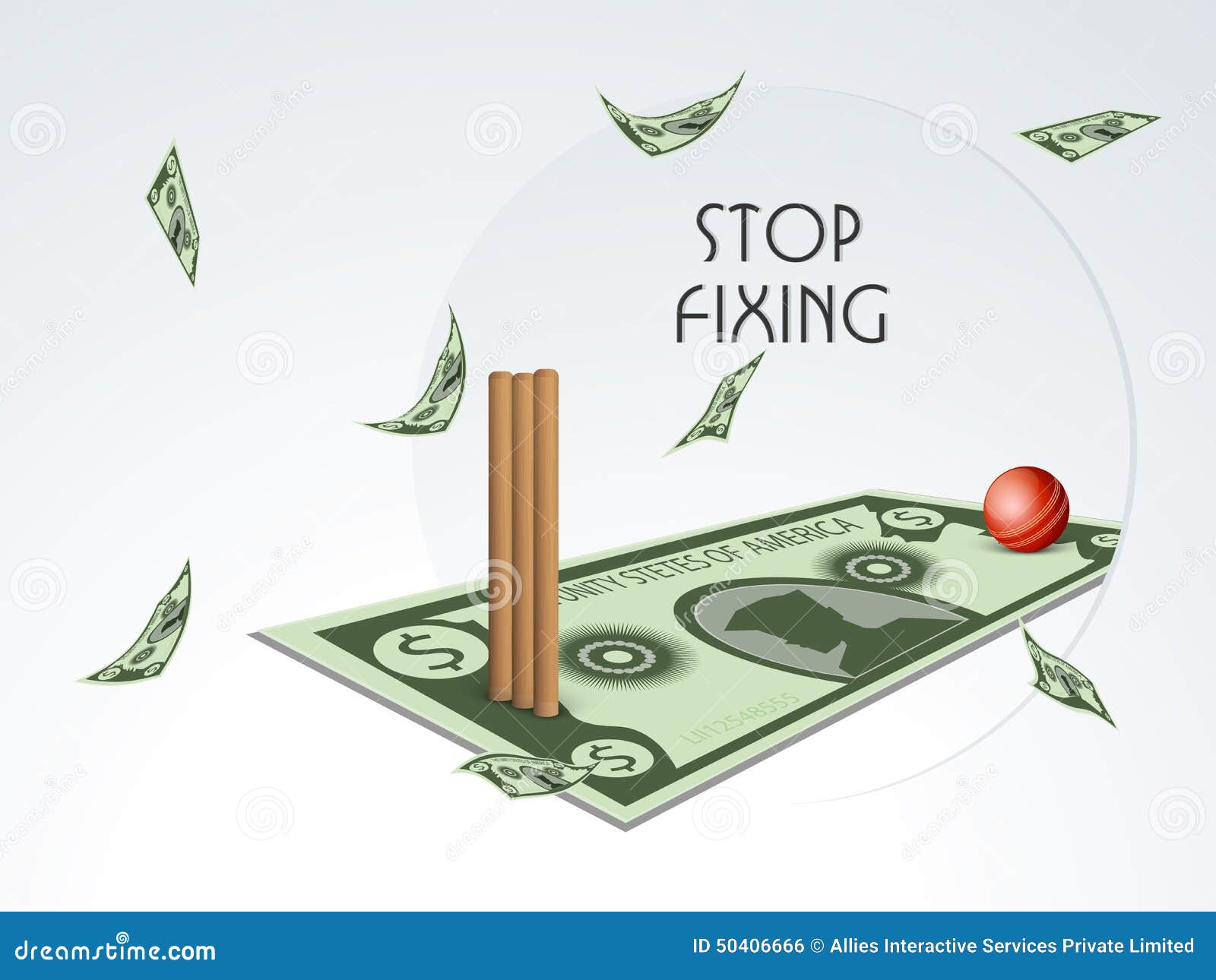 Stop Fixing Poster Or Banner Design For Cricket. Stock Image ...