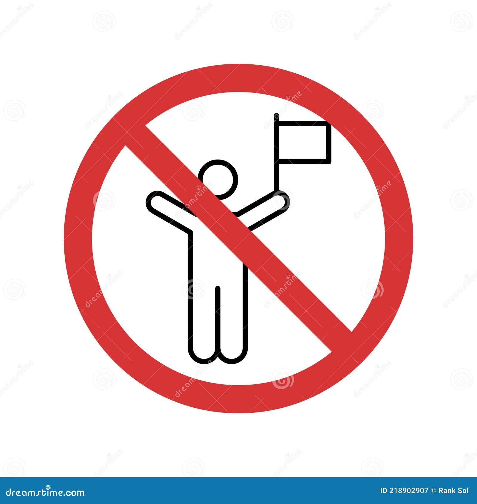 Stop Flag Isolated Vector Icon Which Can Easily Modify or Edit Stock ...