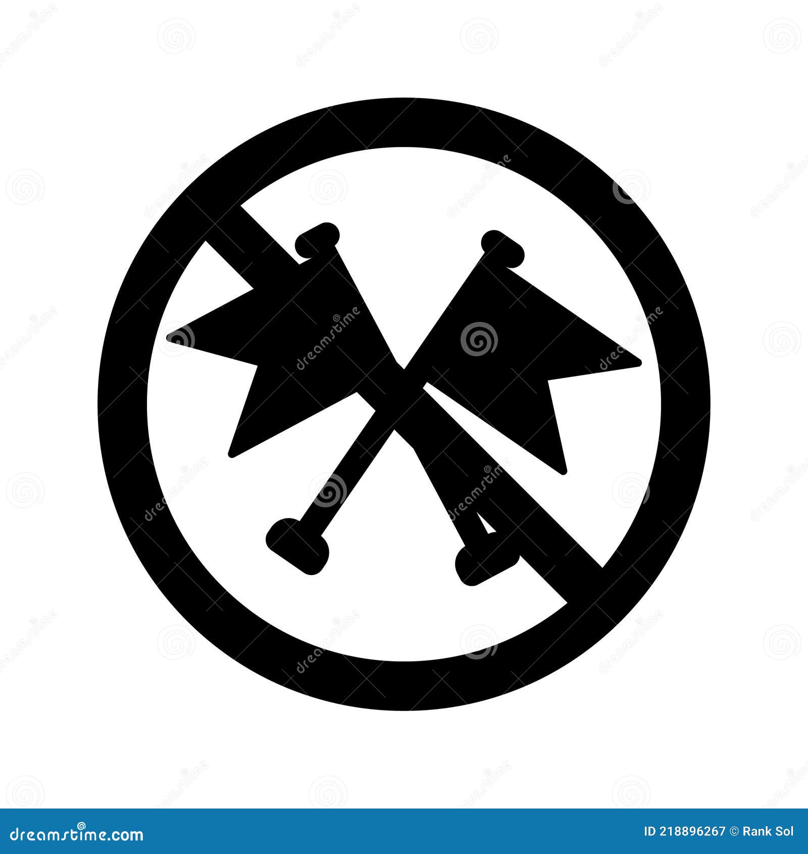 Stop Flags Isolated Vector Icon Which Can Easily Modify or Edit Stock ...