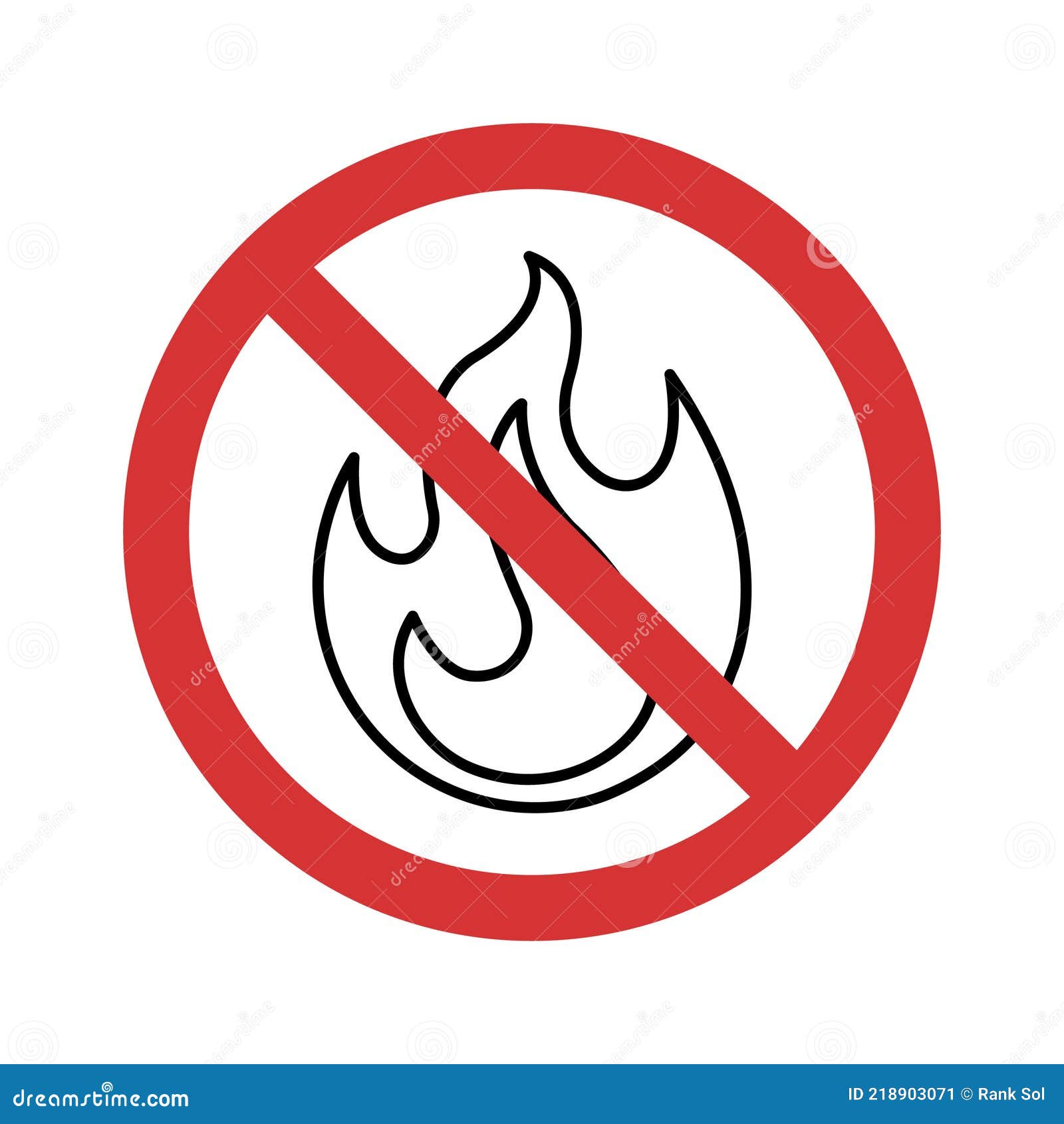 Stop Flame Isolated Vector Icon Which Can Easily Modify or Edit Stock ...
