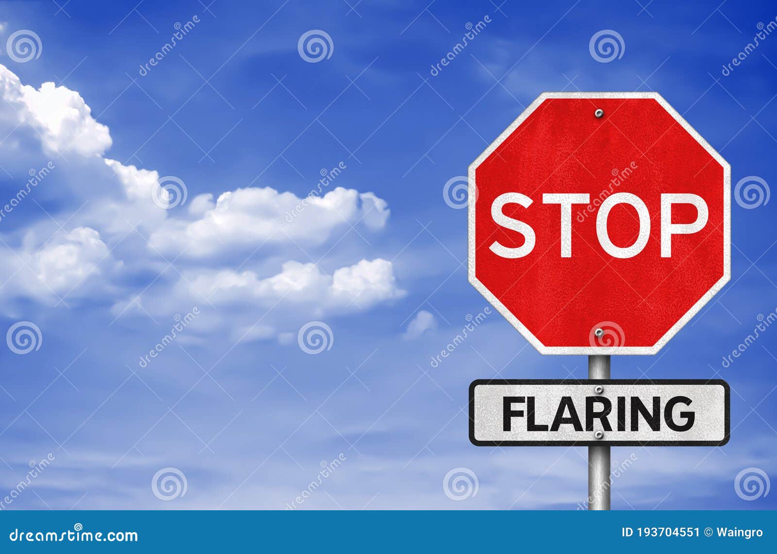 Stop Flaring of Gas - Roadsign Message Stock Image - Image of biogas ...